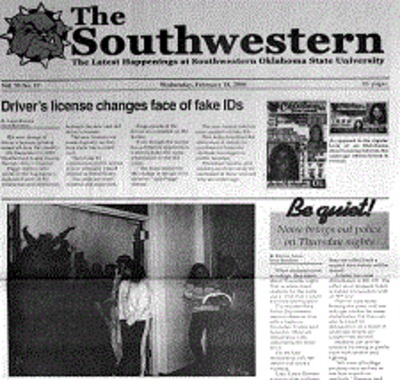 "Volume 95 Issue 18" by Southwestern Oklahoma State University
