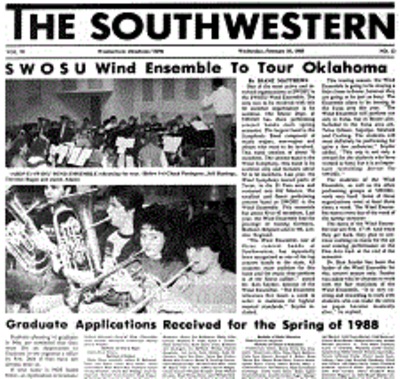 "Volume 78 Issue 13" by Southwestern Oklahoma State University